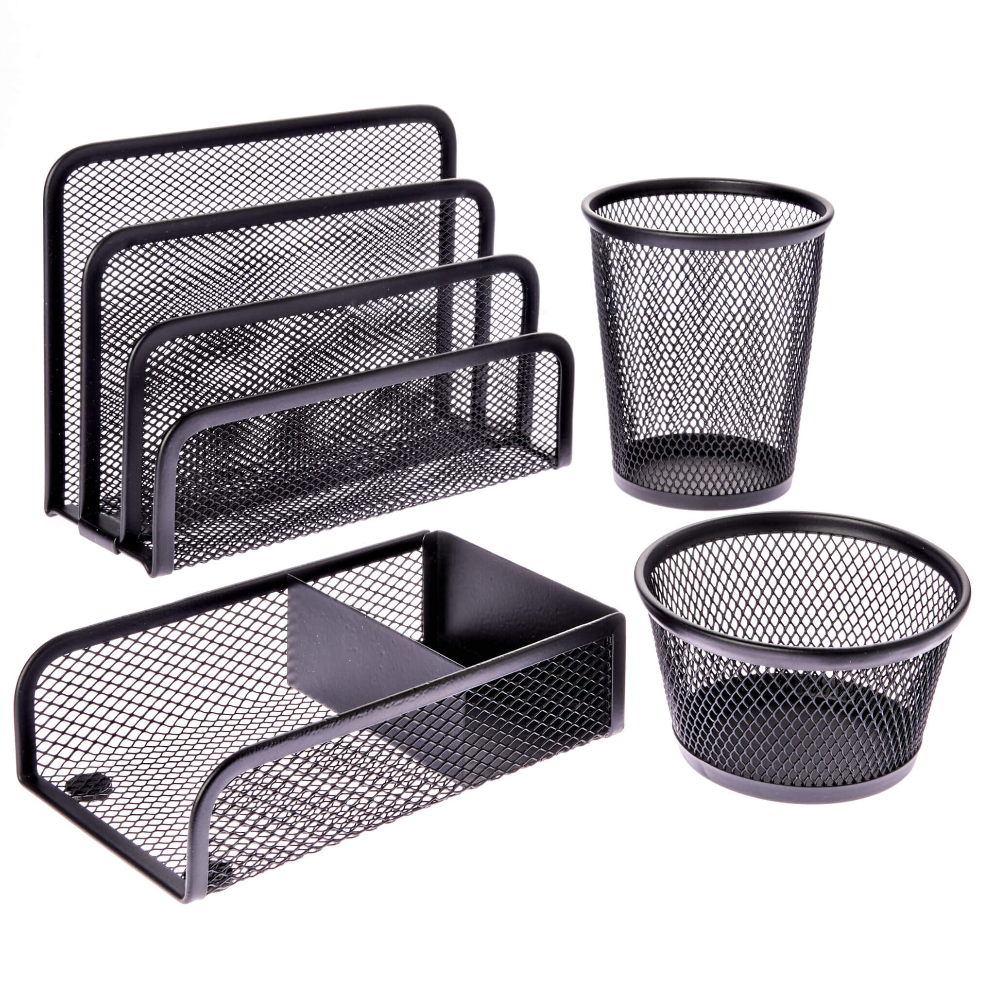 4 in 1 Desk Organizer Set, Pencil Cup, Clip and Stick Note Holder ...
