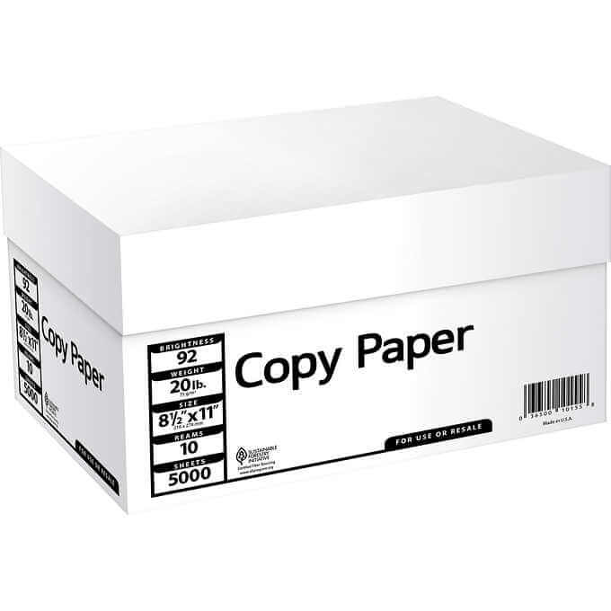 Multipurpose Copy Paper 92 Bright White 8 1 2 X 11 Tryall Energy